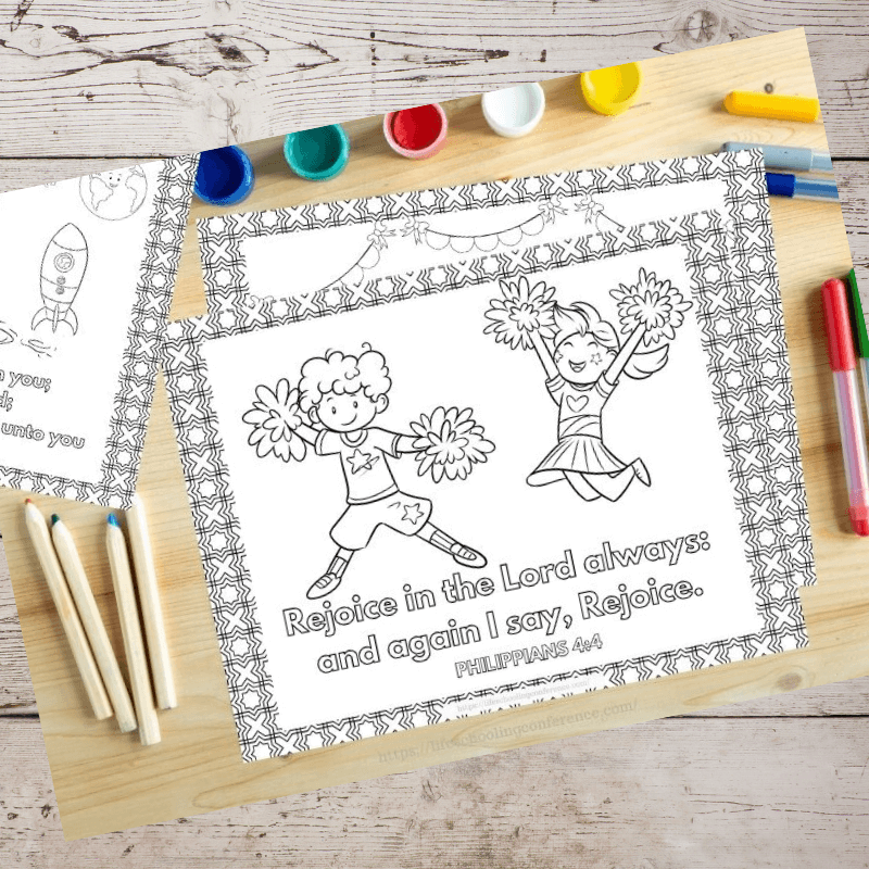 Verse Coloring and Activity Placemats – lifeasalifeschooler