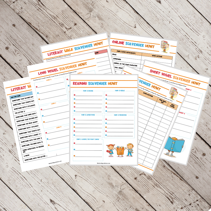 Reading Scavenger Hunts Printable Pack – lifeasalifeschooler